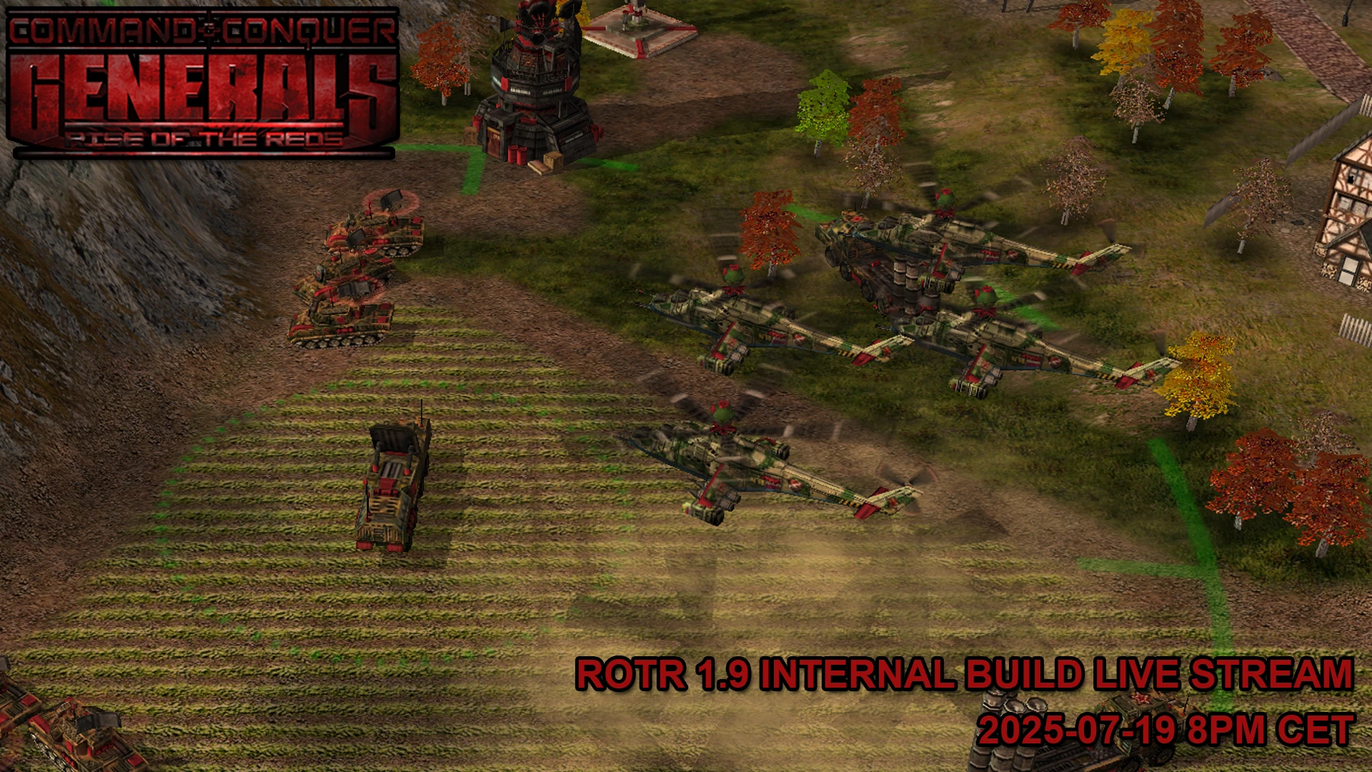 Command & Conquer Generals mod Rise of the Reds showcases helicopters ...