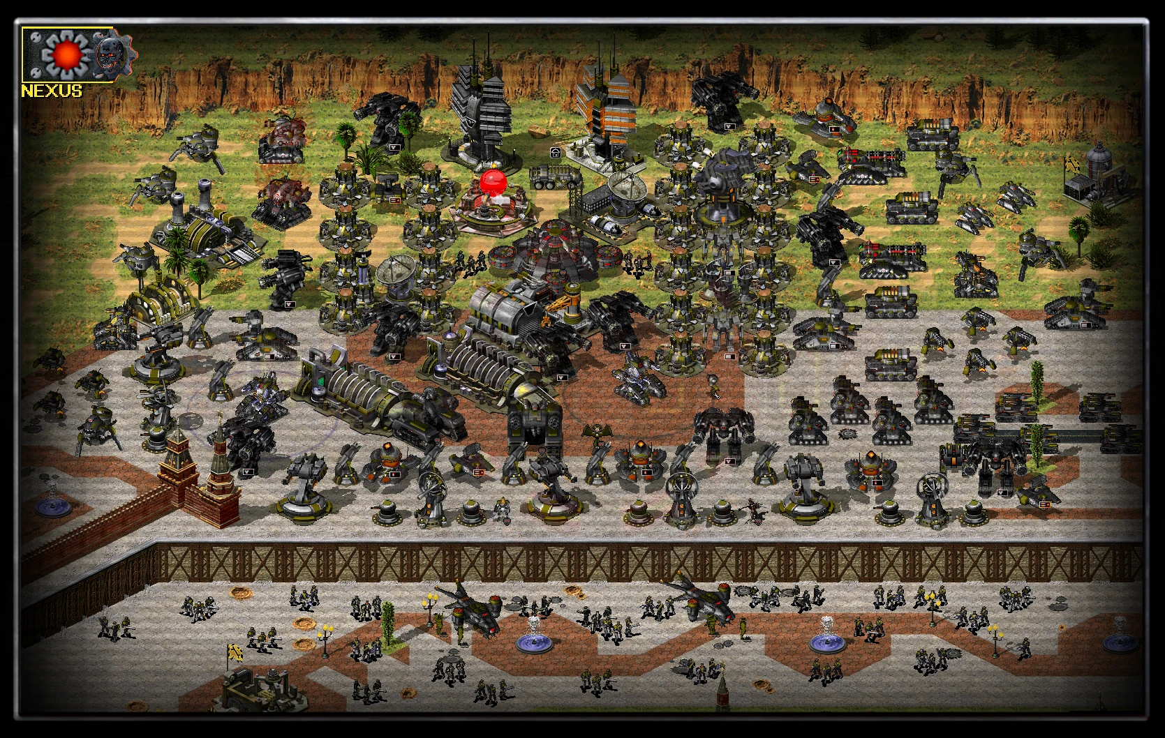 Command & Conquer Yuri's Revenge Basis mit Einheiten und Gebäuden des ...