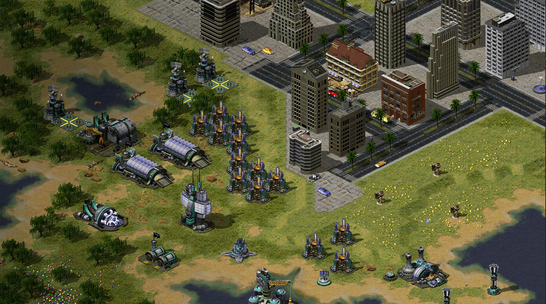 Städtische Basisverteidigung im Mod Red Alert 2 Flipped Missions zu ...