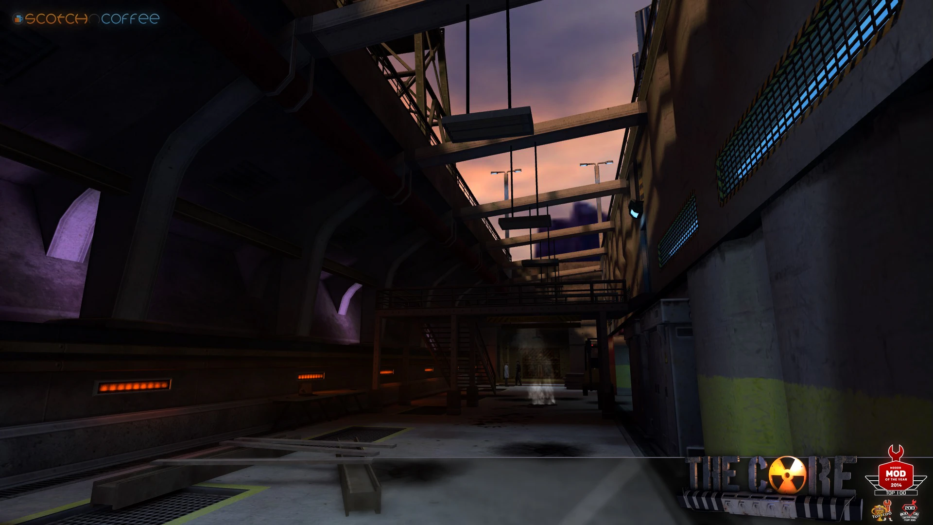 Interior industrial atmosférico en el mod Half-Life The Core