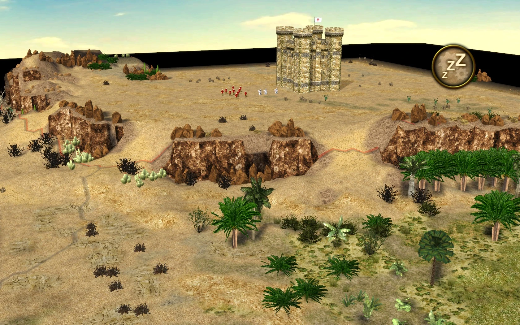 Desert Fortress and Troops in Stronghold 2 Mod